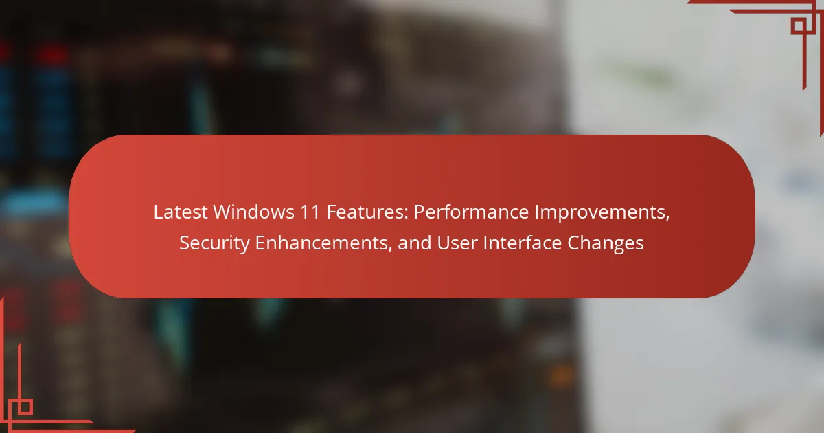 Latest Windows 11 Features: Performance Improvements, Security ...